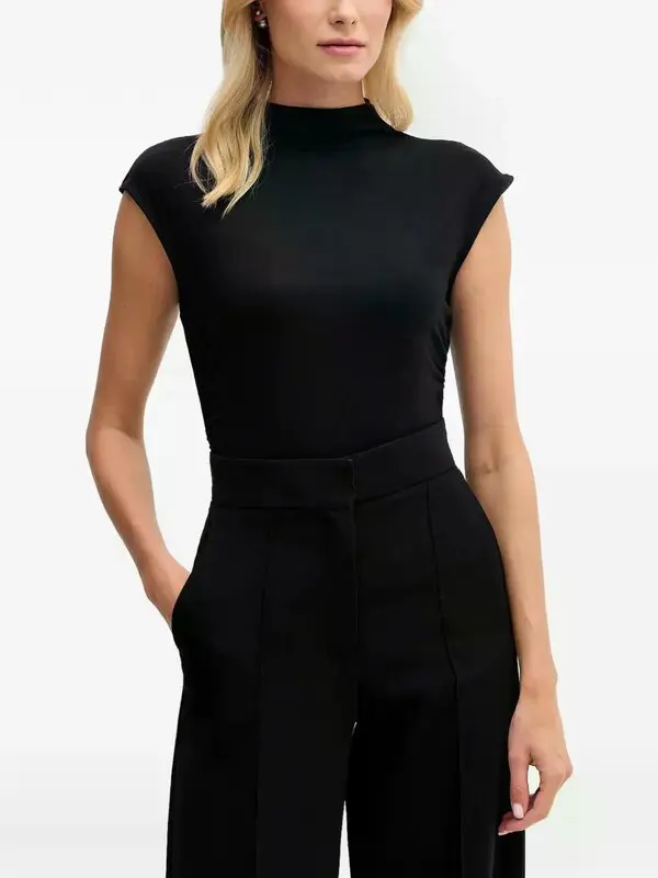 Dkny Mock Neck Ruched Top