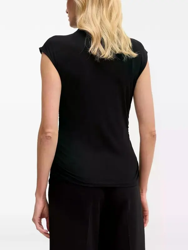Dkny Mock Neck Ruched Top