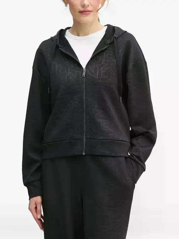 Dkny Drawstring Zip-up Hoodie