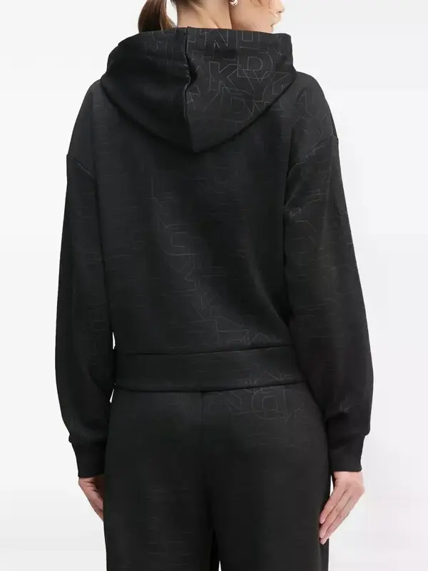 Dkny Drawstring Zip-up Hoodie