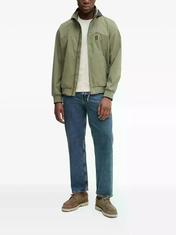 AERONAUTICA MILITARE Zip-up Hooded Jacket With Logo Patch