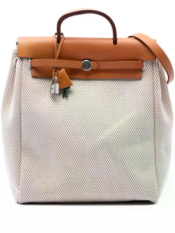 Hermès 2004 Toile Herbag Gm Backpack