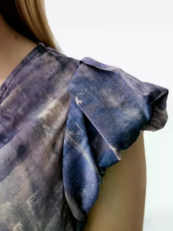 Dkny Tie-dye Cap-sleeve Midi Dress