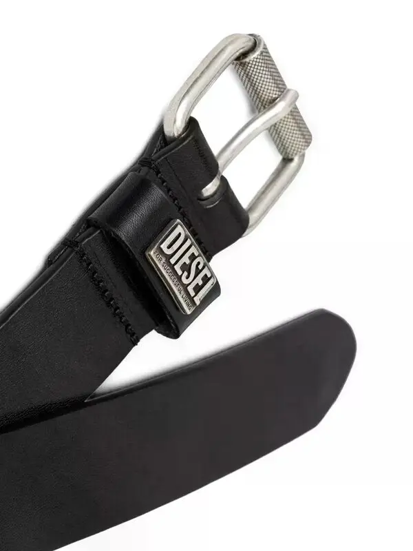 DIESEL® Logo-plaque Leather Belt