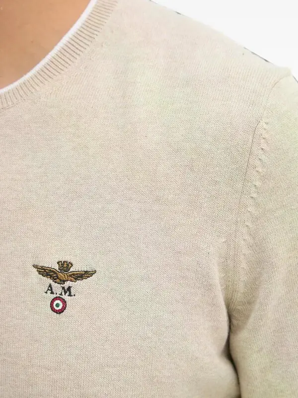AERONAUTICA MILITARE Logo Embroidered Sweater