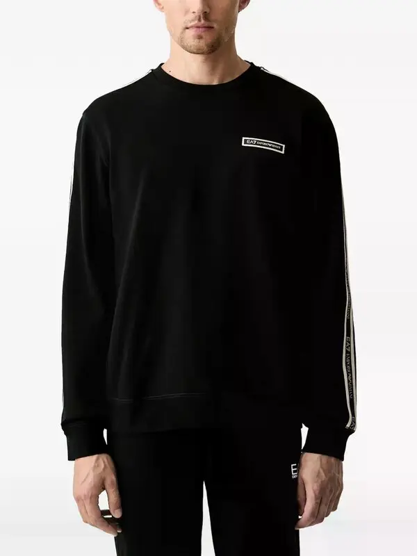 EA7 Logo-patch Tape-detail Sweatshirt