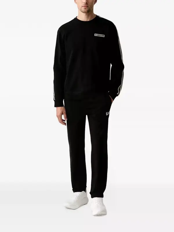 EA7 Logo-patch Tape-detail Sweatshirt