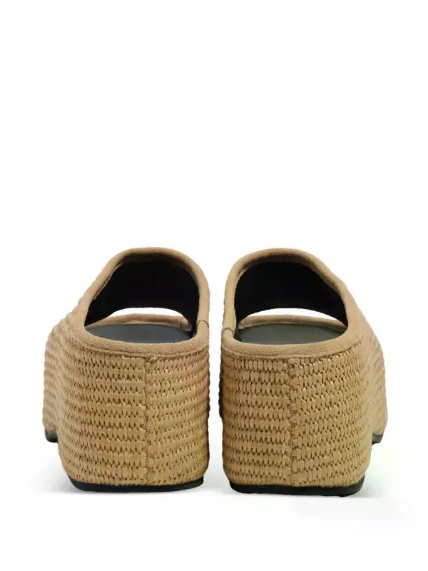 Bimba Y Lola Natural Raffia Platform Sandals