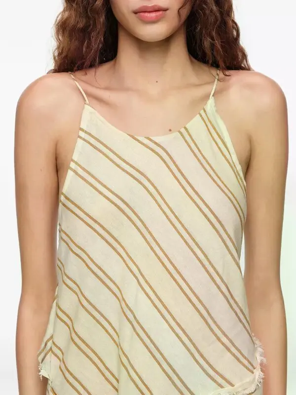 Bimba Y Lola Sarong Dress With Sand Striped Print Lining