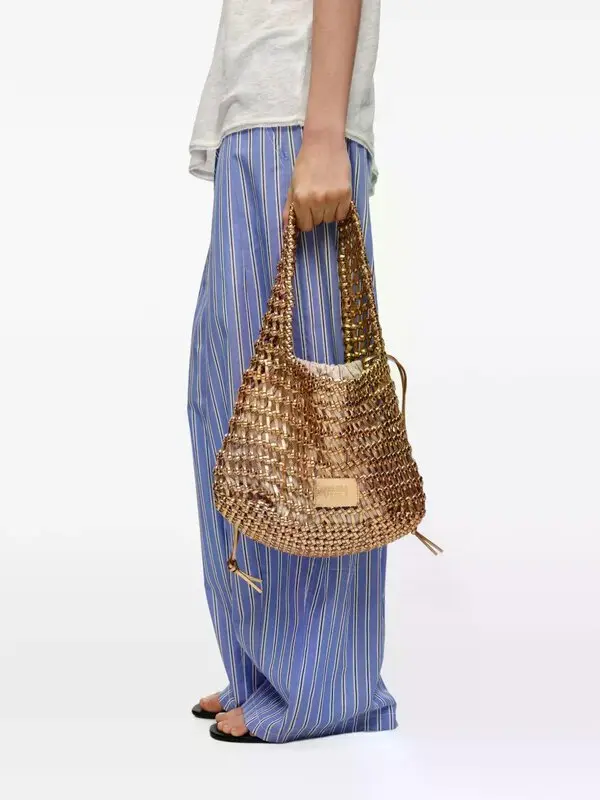 Bimba Y Lola Leather Plaited Medium Bag