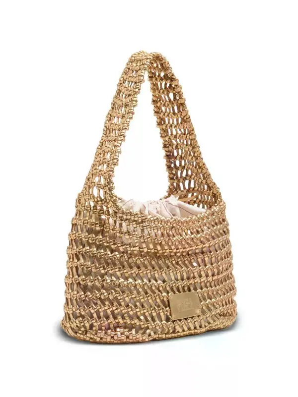 Bimba Y Lola Leather Plaited Medium Bag