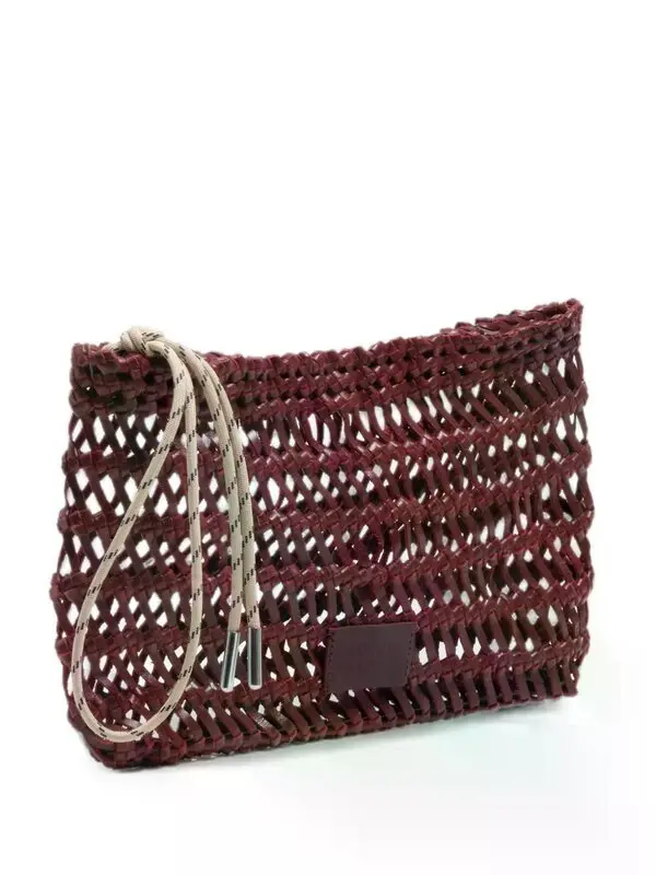 Bimba Y Lola Dark Cherry Plaited Leather Handbag