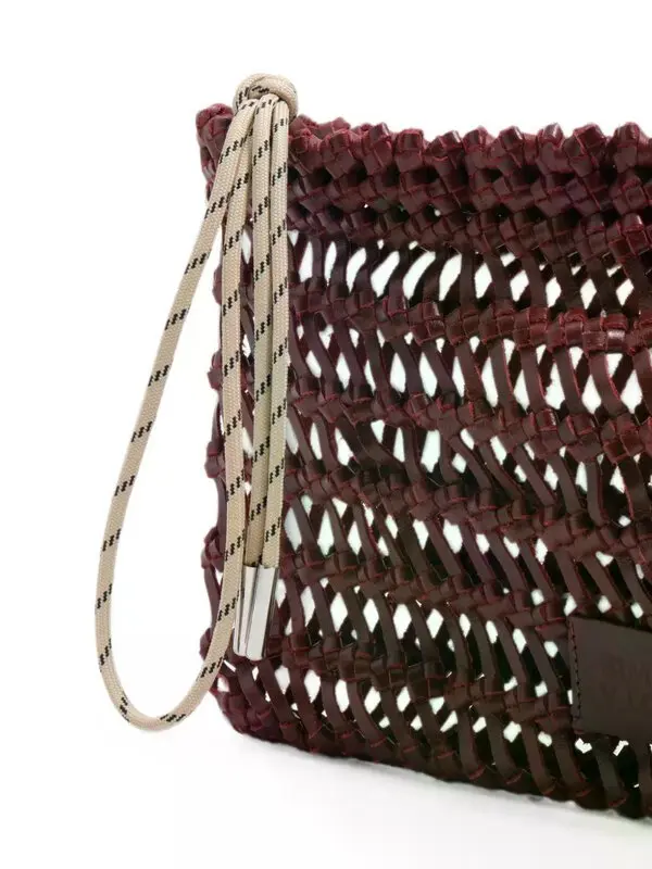Bimba Y Lola Dark Cherry Plaited Leather Handbag