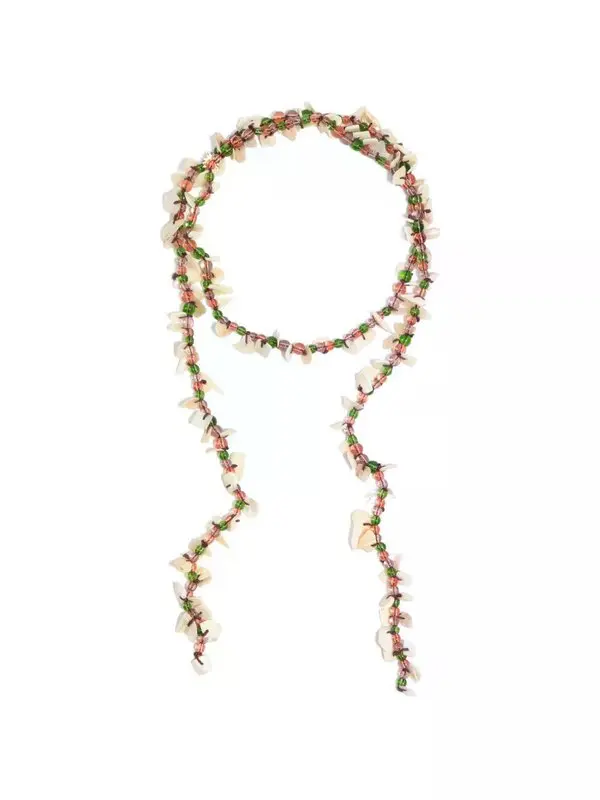 Bimba Y Lola Mother-of-pearl And Beaded Necklace - Brown