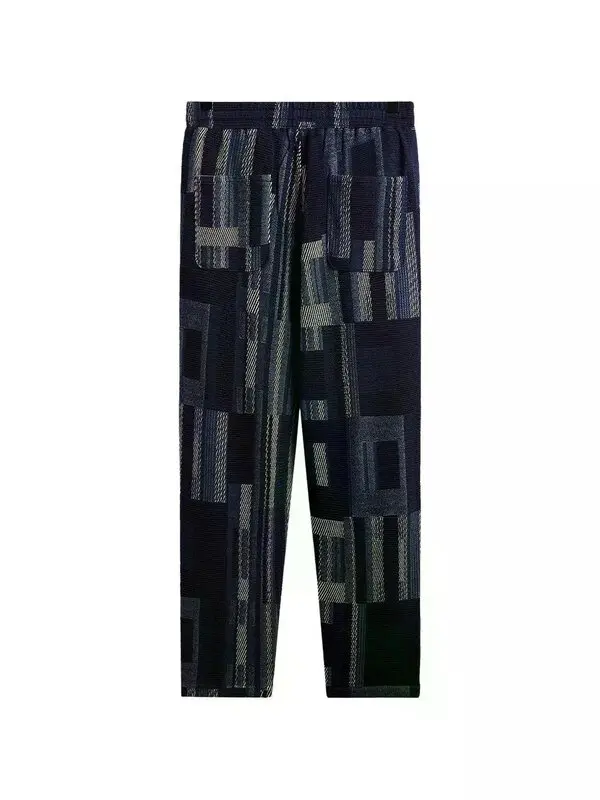 Kith Elmhurst Geometric-knit Track Pants - Blue