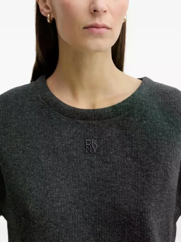 Dkny Textured Cropped T-shirt