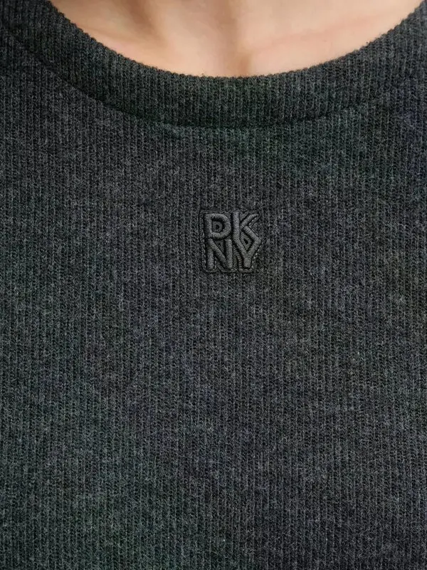 Dkny Textured Cropped T-shirt