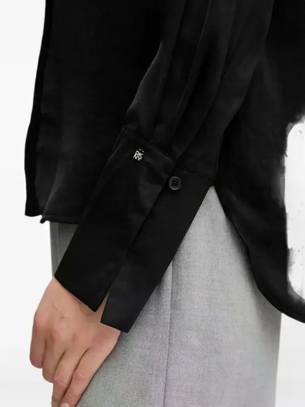 Dkny Buttoned Shirt With Notched Cuffs And Curved Hem