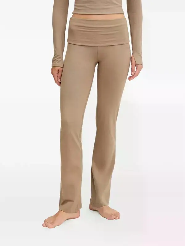 CASALL Logo-embroidered Flared Track Pants - Brown