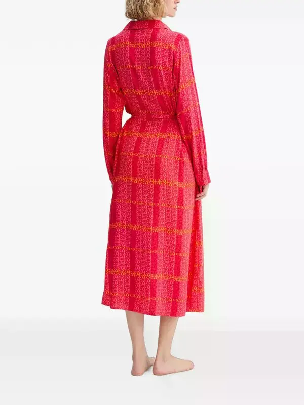Dkny Logo-print Belted Midi Dress