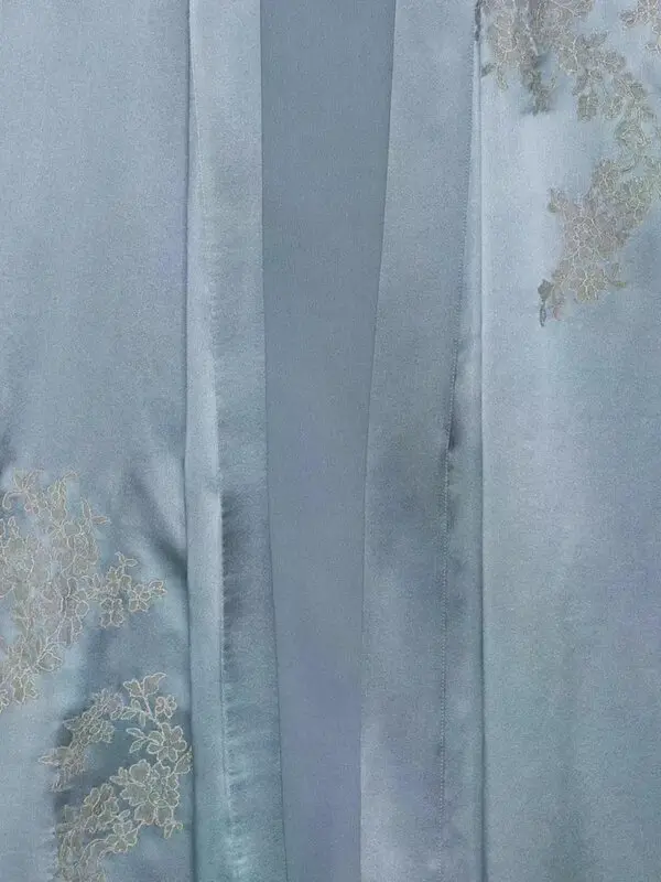 Carine Gilson Lace-trim Silk Kimono