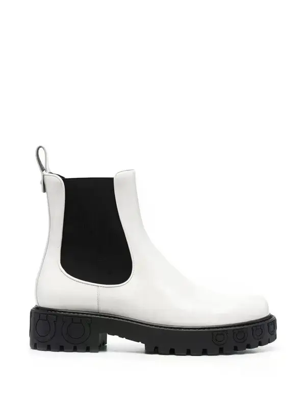 FERRAGAMO Gancini Lug-sole Ankle Boots