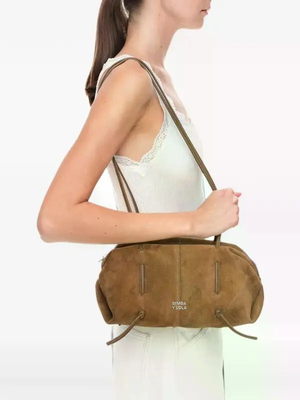 Bimba Y Lola Olive Suede Lolita Bag