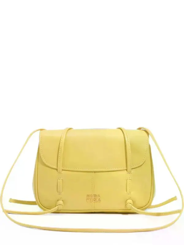Bimba Y Lola Leather Mini Flap Bag - Yellow