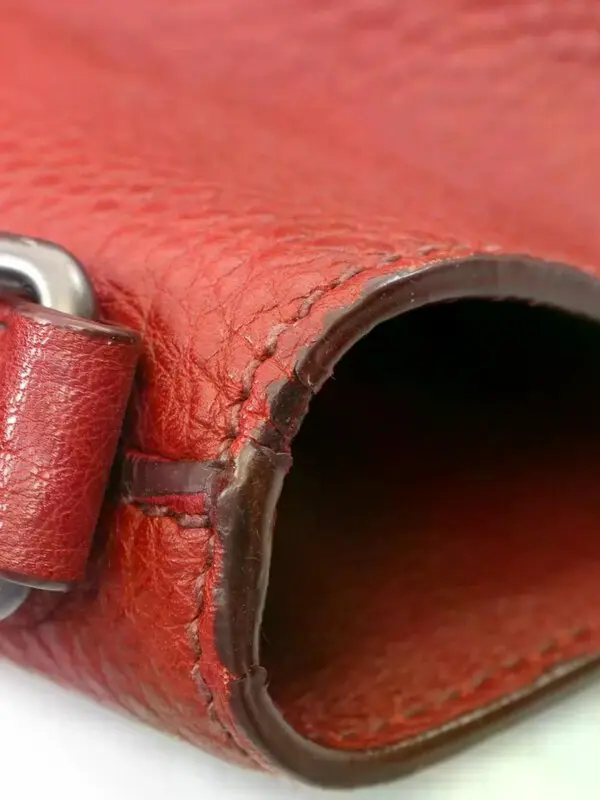 Prada Grained Leather Tote Bag - Red
