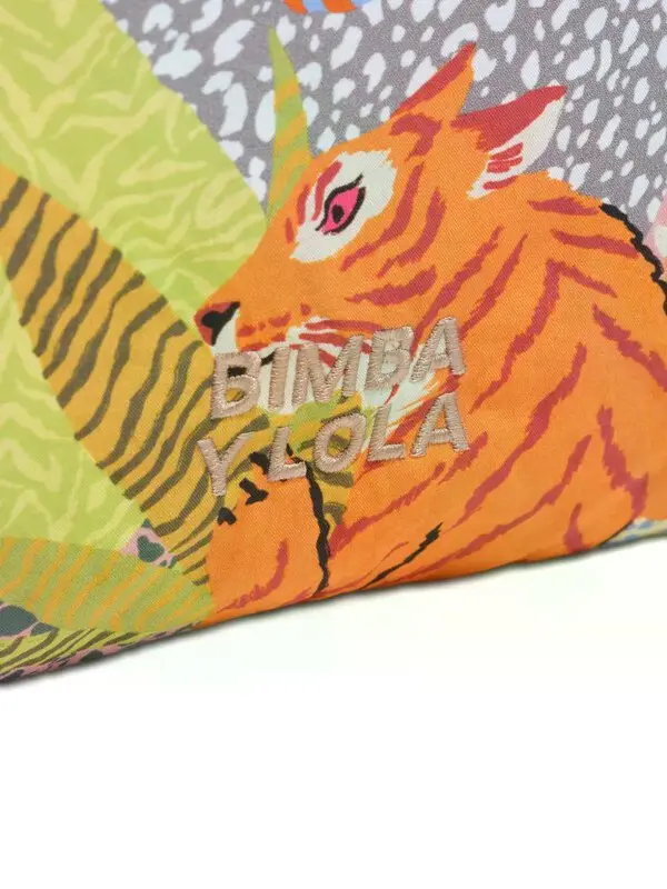 Bimba Y Lola Large Wild-print Nylon Make-up Case