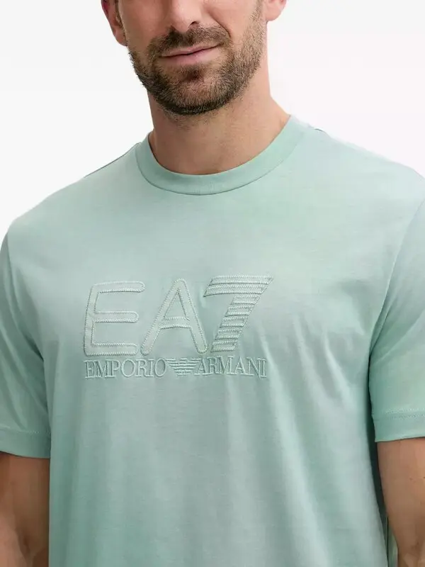 EA7 Logo-embroidered T-shirt