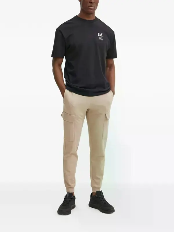 EA7 Logo-print Cuffed Cargo Pants