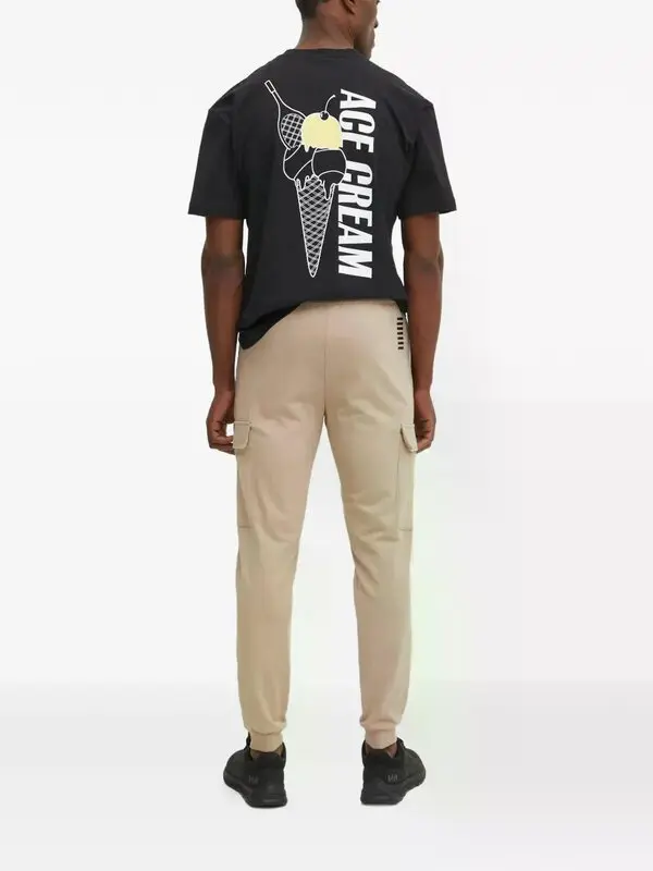 EA7 Logo-print Cuffed Cargo Pants