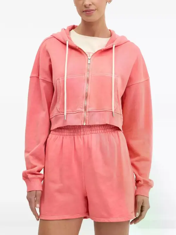 Dkny Zip Crop Hoodie