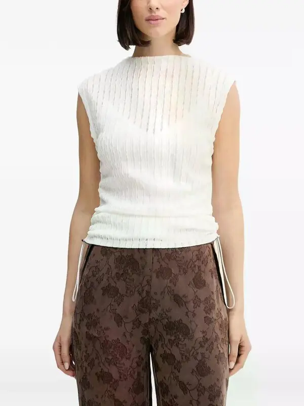 Dkny Sleeveless Drawstring Top