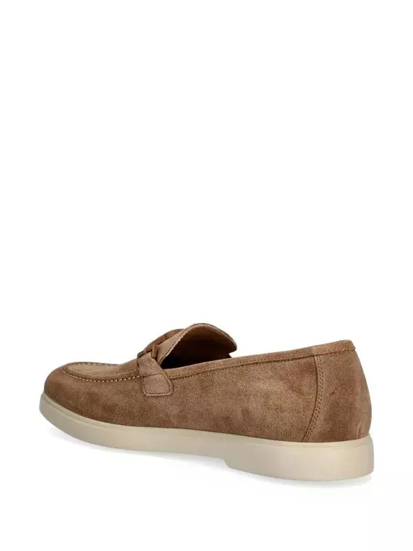 BALDININI Monogram-plaque Suede Loafers