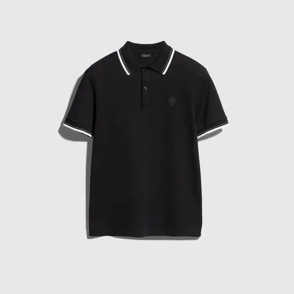 Gucci Cotton Piquet Polo Shirt With Embroidery - Black
