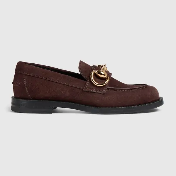 Gucci Suede Boulevard Loafer With Horsebit Detail