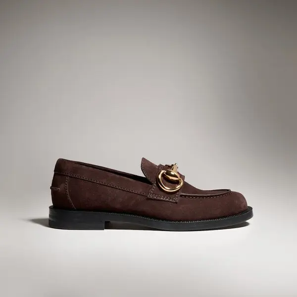Gucci Suede Boulevard Loafer With Horsebit Detail