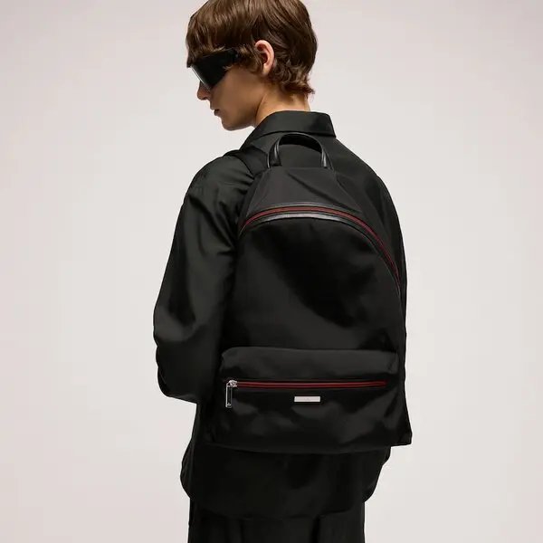 Gucci Tag Medium Nylon Backpack