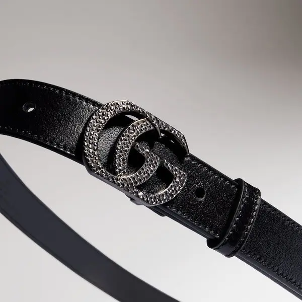 Gucci Belt With Double G Buckle Leather