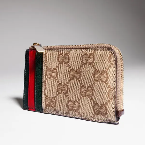Gucci Card Case With Multicolor Slots Original Gg Fabric
