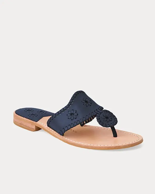 Lilly Pulitzer® Jack Rogers Jacks Leather Flat Sandal