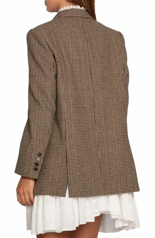 BELLE & BLOOM Double Breasted Plaid Blazer