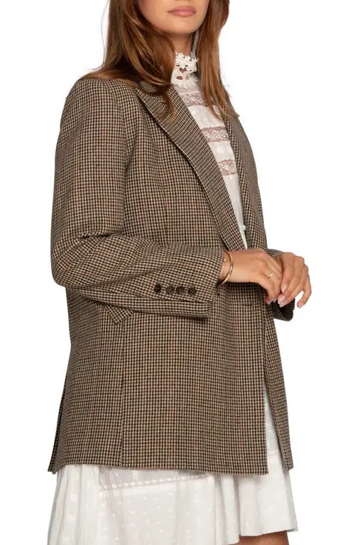 BELLE & BLOOM Double Breasted Plaid Blazer