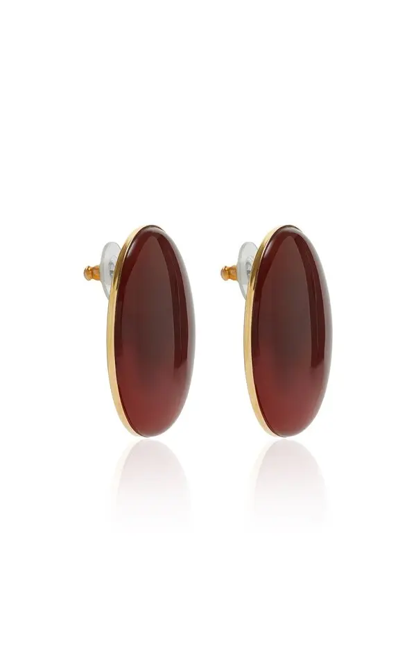 JENNIFER BEHR Audra 18k Gold-plated Brass Carnelian Earrings