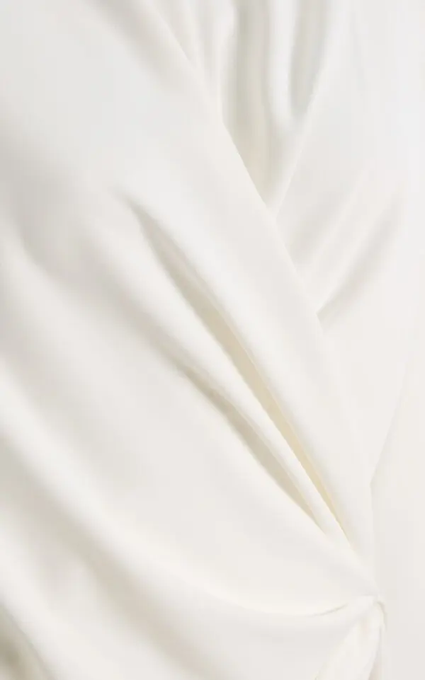 SLOAN Wrap Draped Chiffon Top