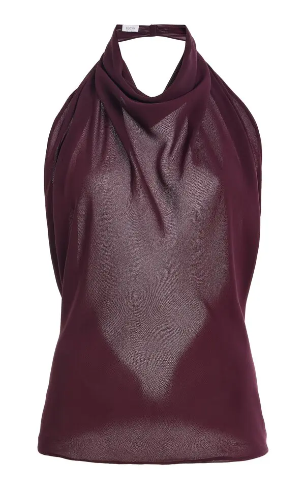 SLOAN Georgette Halterneck Scarf Top