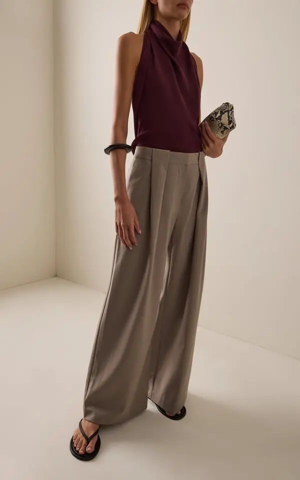 SLOAN Georgette Halterneck Scarf Top