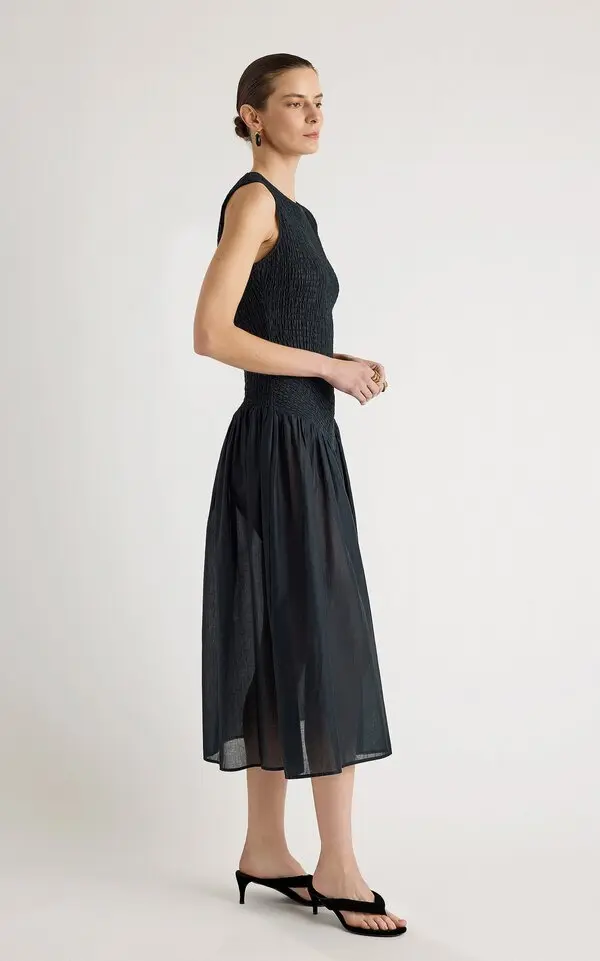 Merlette Sofia Cotton Voile Dress - Black